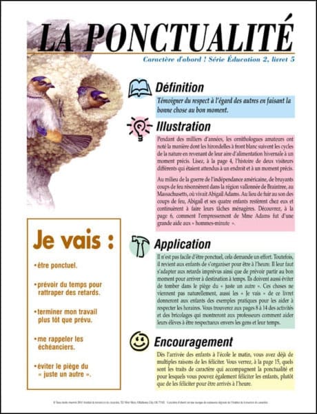 La ponctualité - IBLP Canada